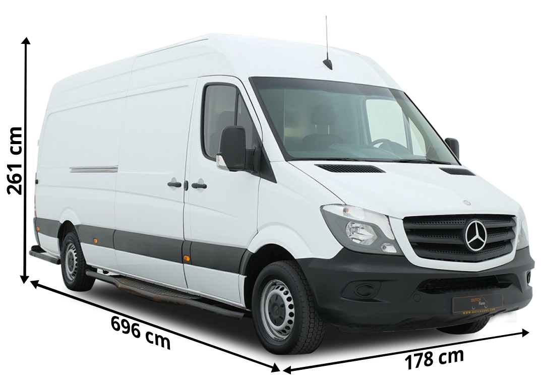 Aantal pallets Mercedes L3H2 | Benieuwd hoeveel pallets er in passen?